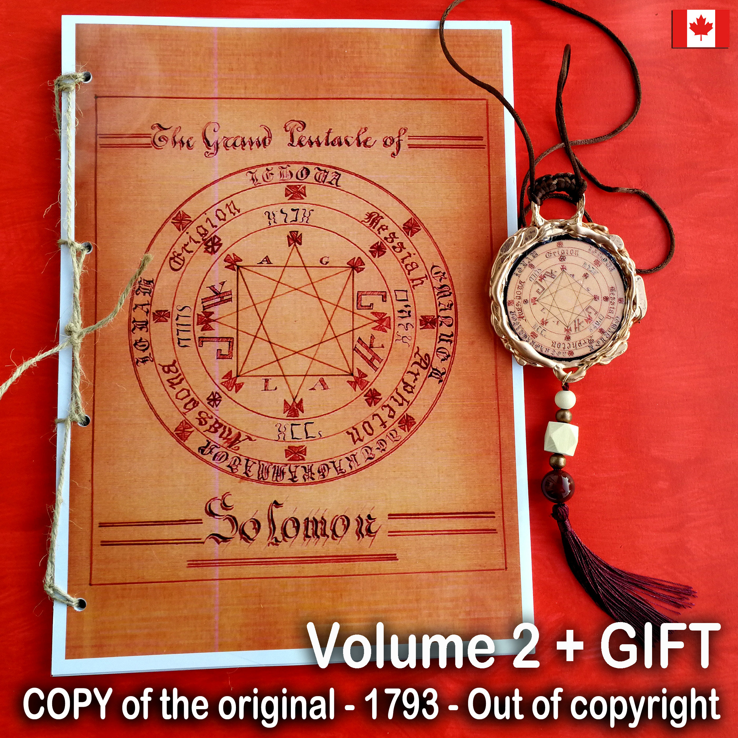 Antique Handwritten Book Occult Black Magick Kabbalah Lesser Key of ...