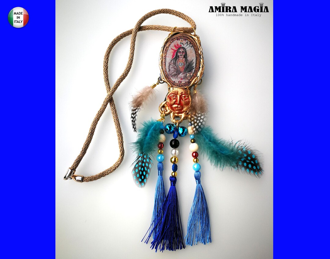 Shaman King, Native American Necklace Talisman, Bee Nest Jewelry Boho ...