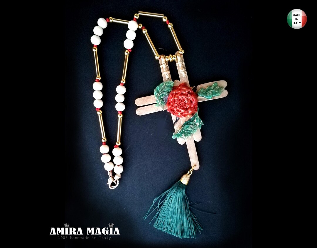 Rosicrucian Cross Necklace Key, Magic Talisman Witchcraft Symbols ...