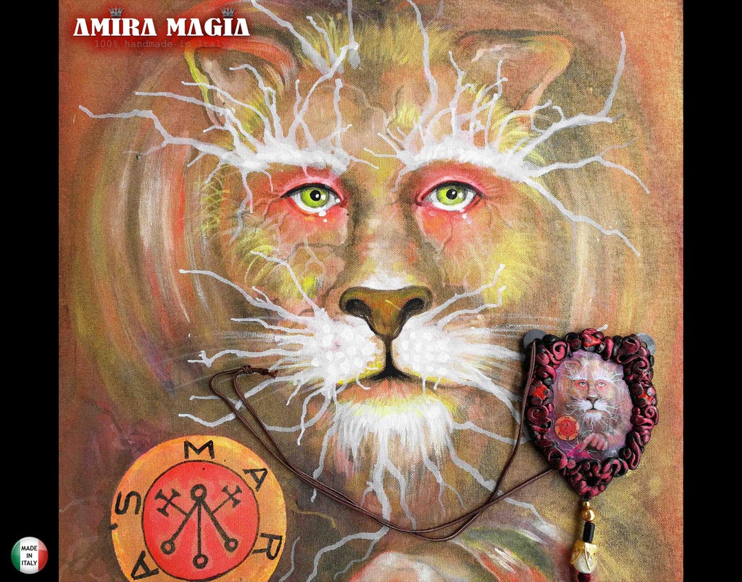 Marbas Demon, Protective Talisman Lion Amulet, Gothic Witchcraft Spirit ...