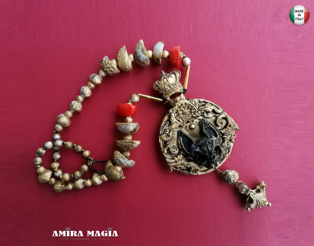 Bat Vampire, Devil Eye Gothic Necklace, Dragon Eye Talisman Black Magic ...