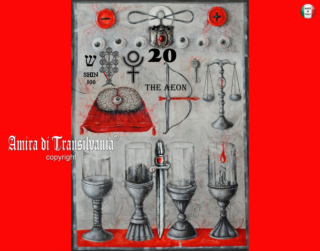 Four Elements, Print Tarot Card, Print on Demand, Aeon, Kabbalah ...