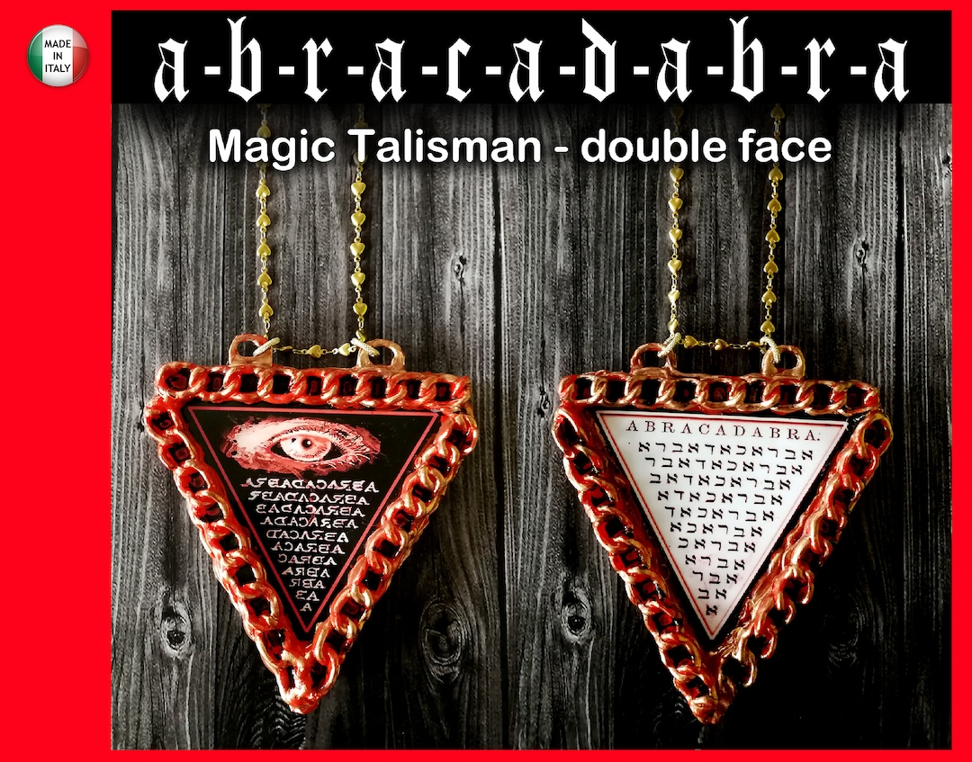 Abracadabra Pendant, Hebrew Letters Jewish Alphabet, Magic Talisman ...