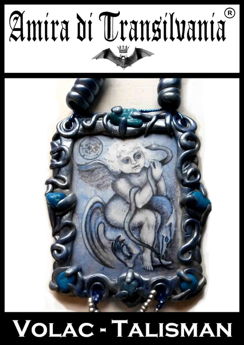 Volac Demon, Angel Talisman Dragon Amulet Pendant, Goth Jewel Magic ...