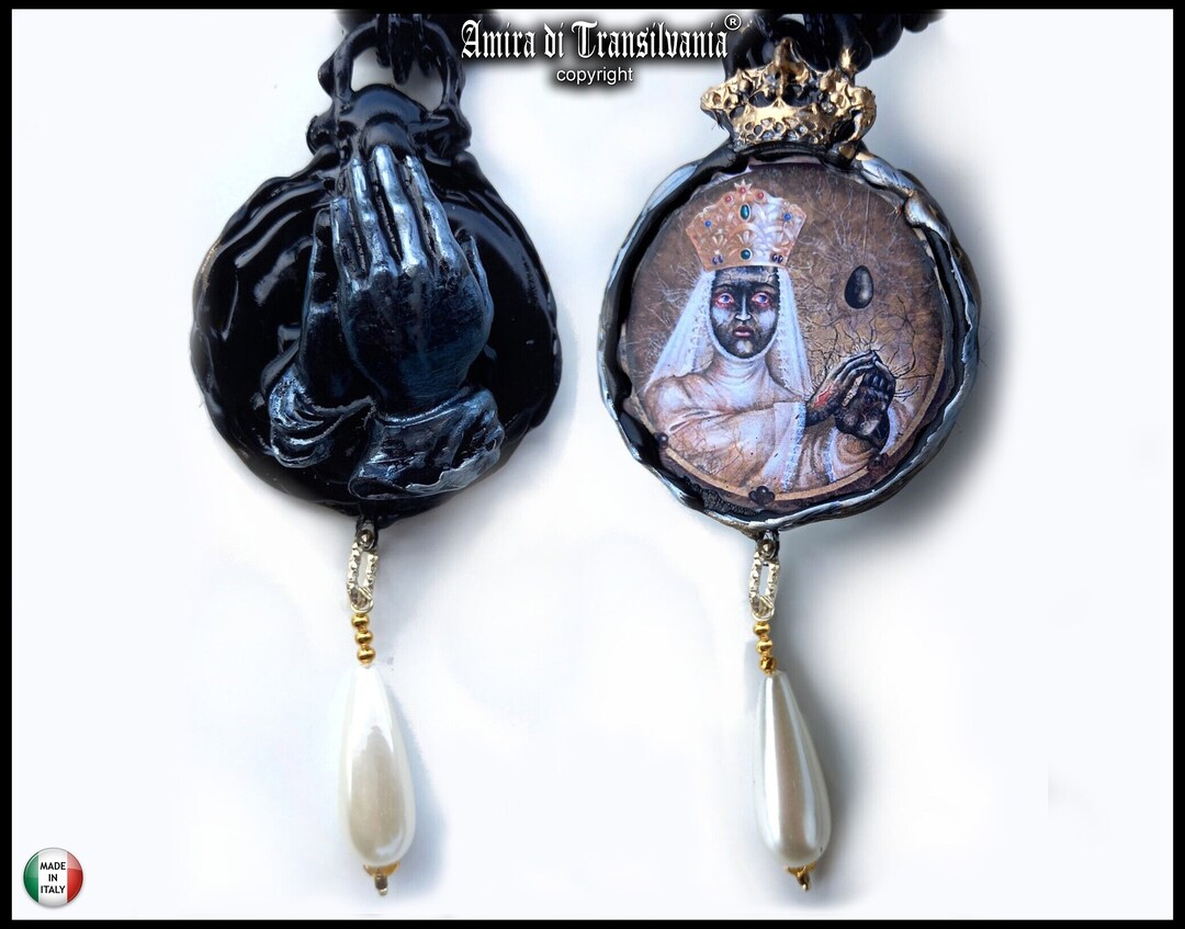 Black Madonna, Prayer Necklace Amulet, Magical Power Protective ...