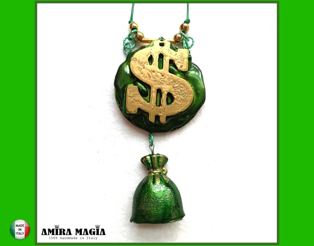 Dollar Symbol Necklace Talisman Pendant, Spell Money Wealth Attraction ...