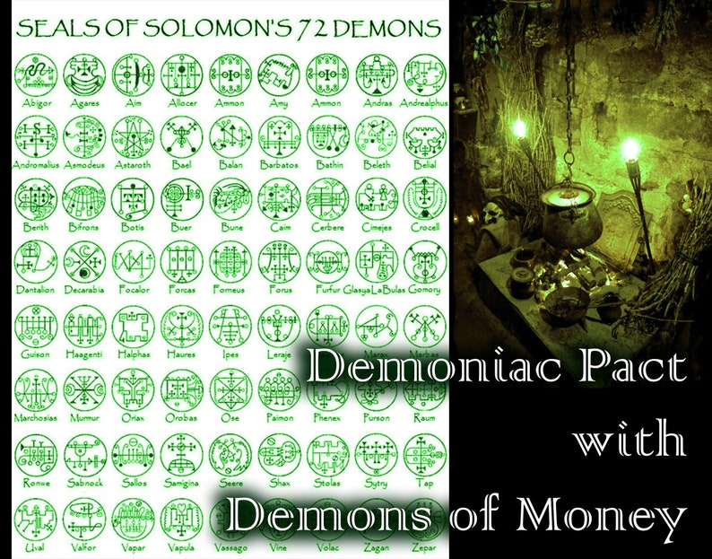 Demon King, Demon Queen Demoniac Pact for Money Dollars Spell Ritual ...
