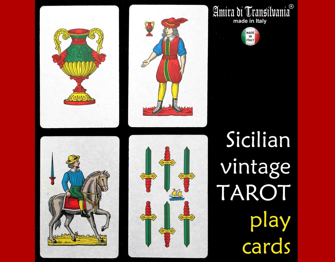 Antique Tarot Card, Oracle, Limited Edition, Italian Tarot, Sicily ...