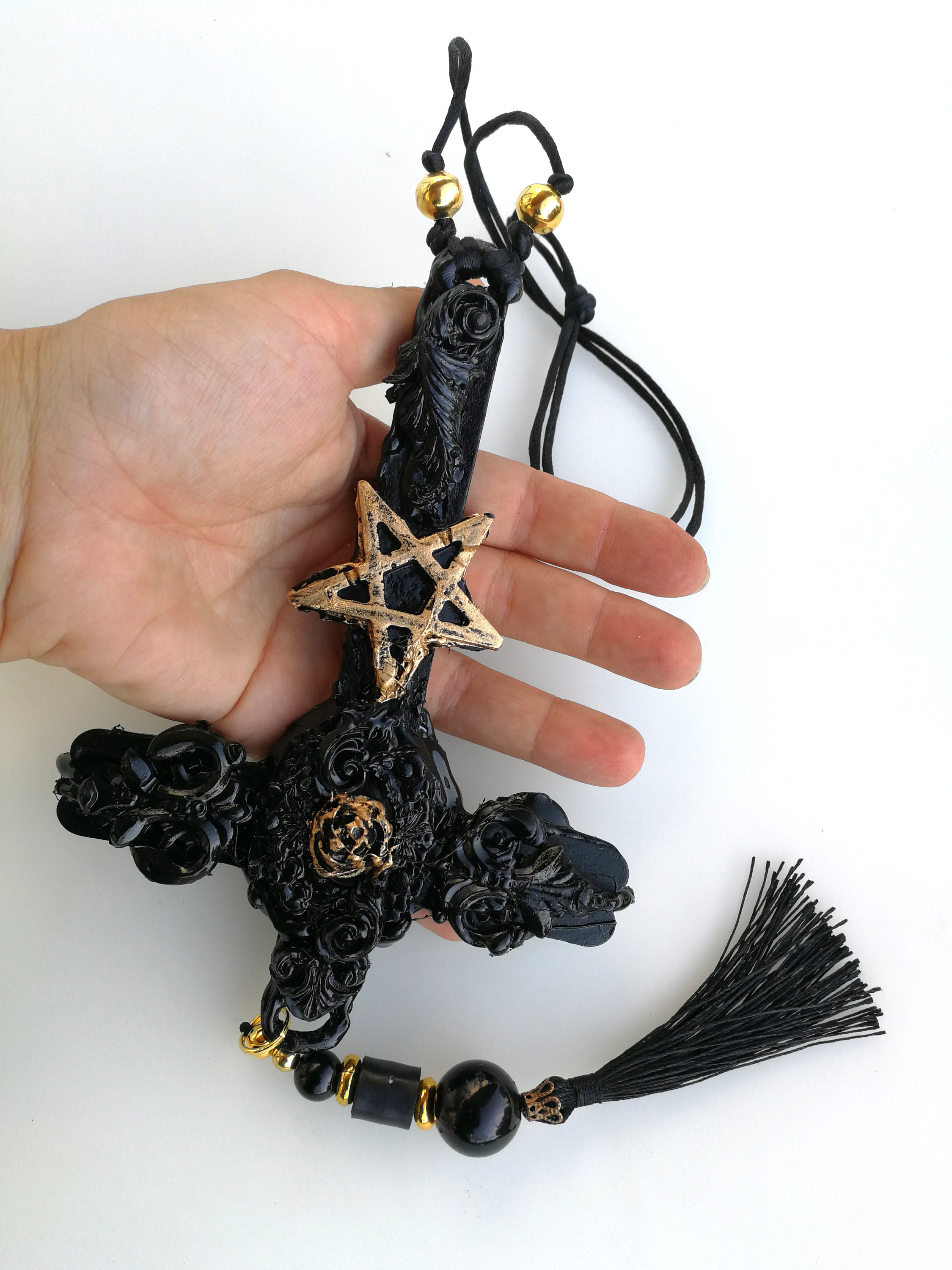 Satanic Necklace, Baphomet, Upside Down Cross, Antichrist, Inverted ...