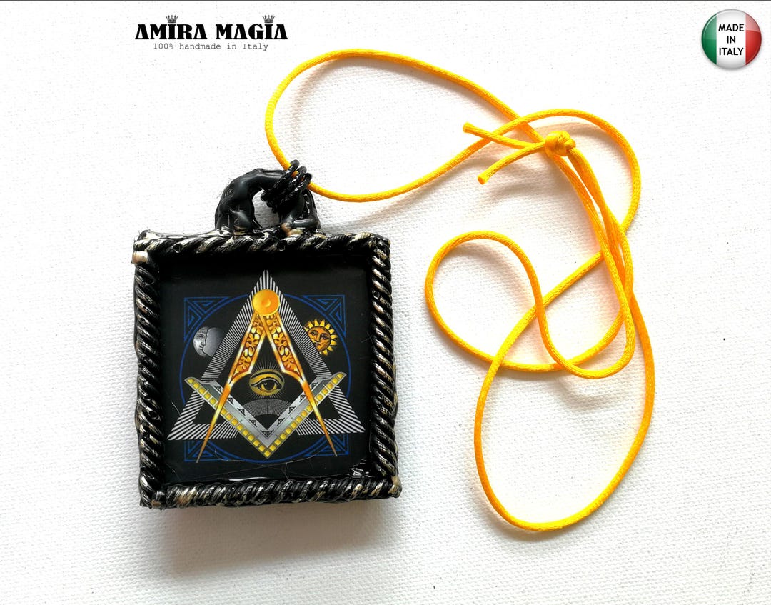 Masonry Symbol, Fraternal Mason Necklace, Masonic Talisman, Illuminati ...