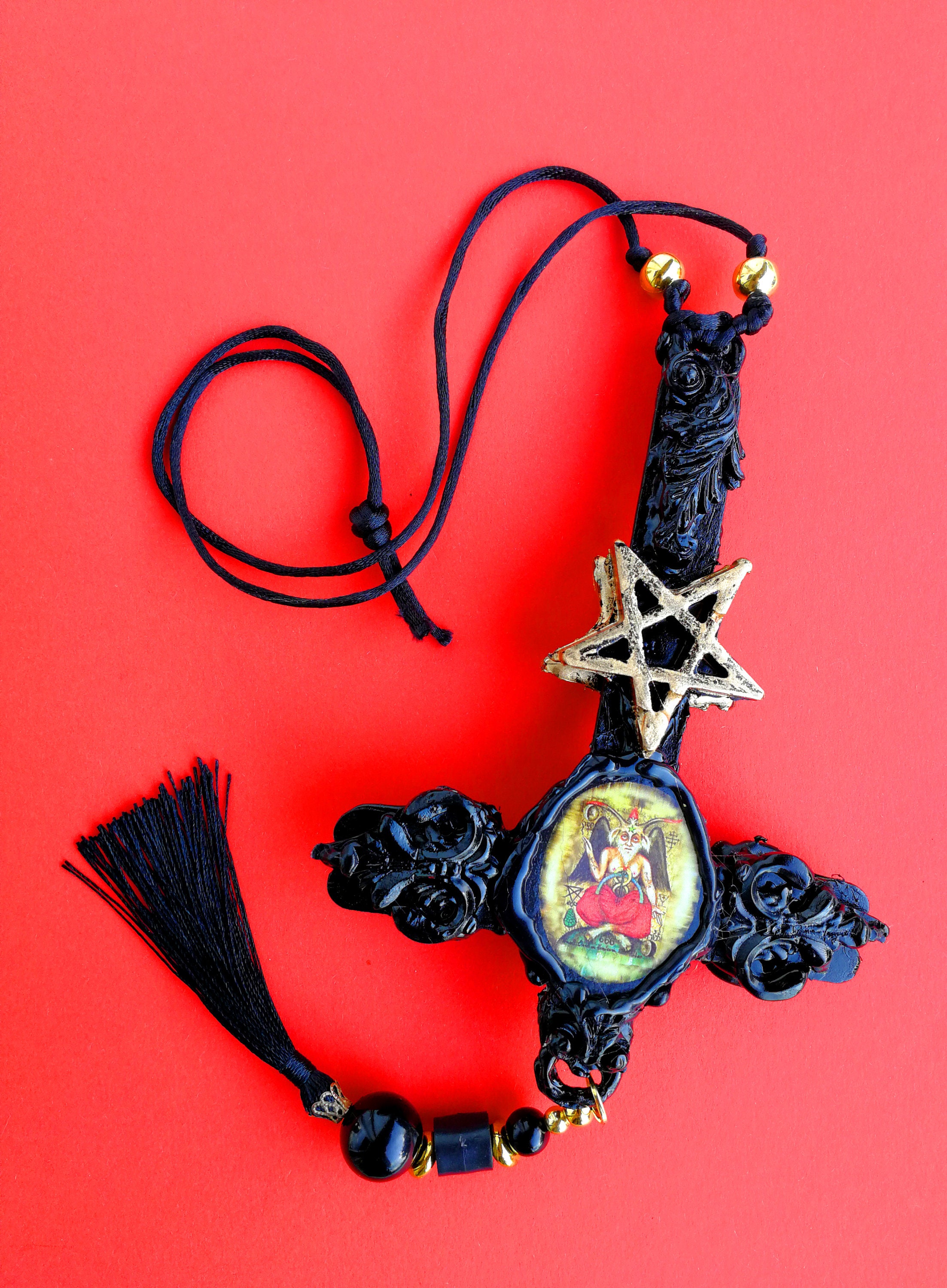 Satanic Necklace, Baphomet, Upside Down Cross, Antichrist, Inverted ...