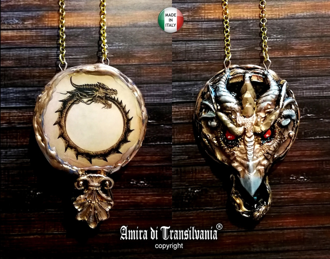 Dragon Head, Satanic Necklace, Goth Jewel, Satan Satanist Baphomet, All ...