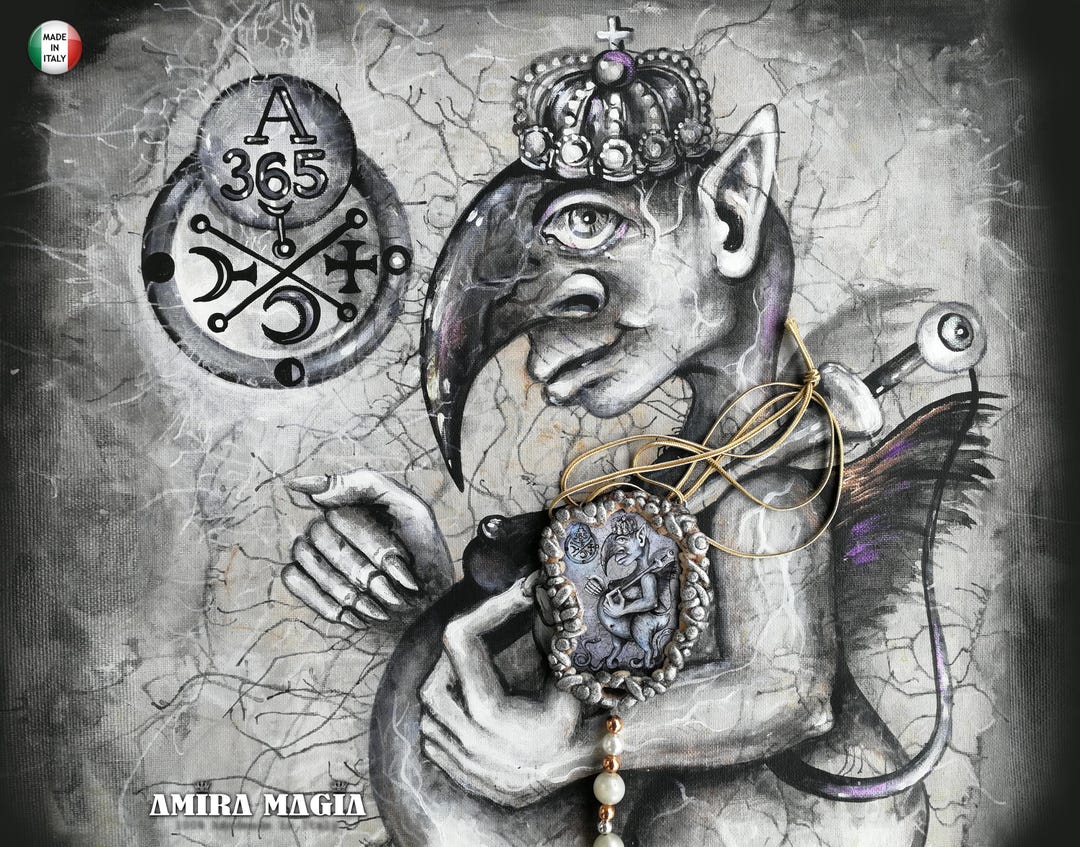 Abraxas Stone, Magic Talisman, Protective Amulet Evil Eye, Goth Pendant ...