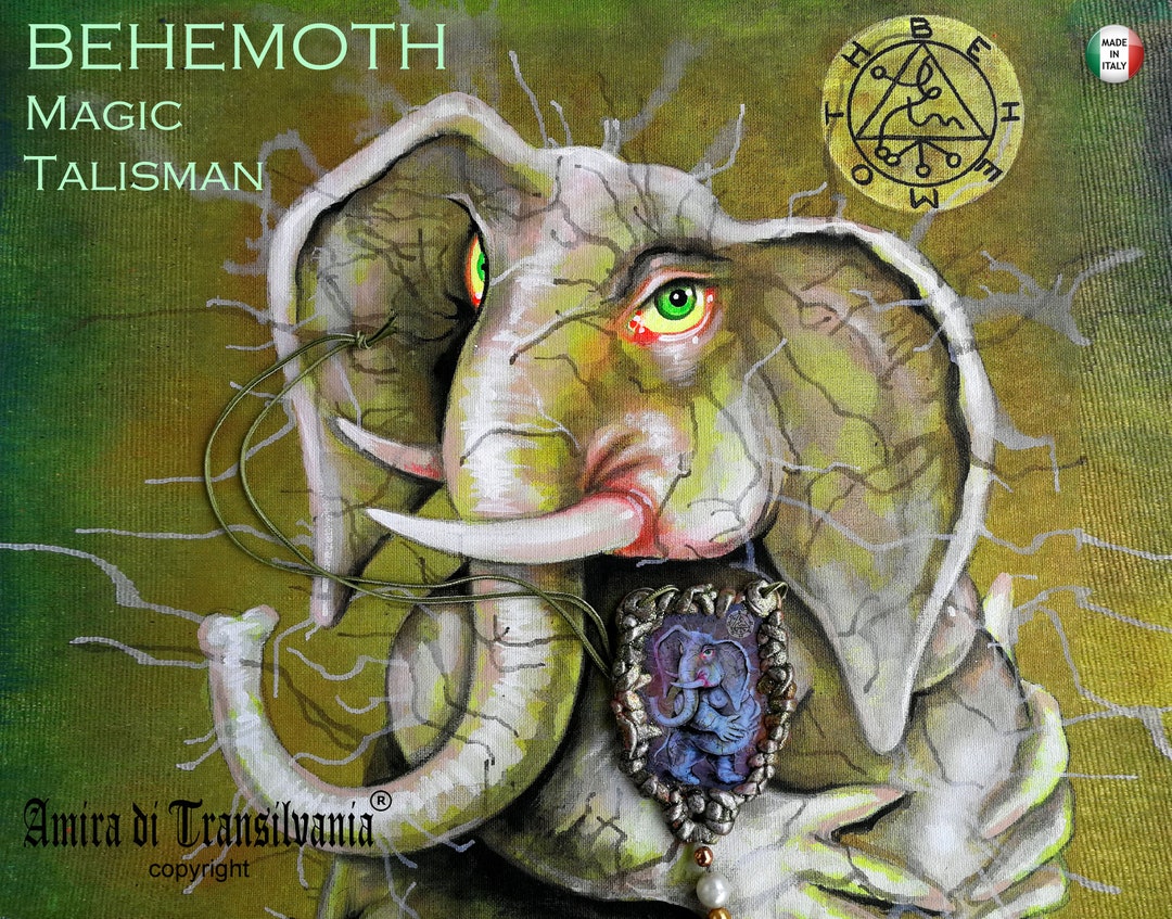 Behemoth Demon, Elephant Lucky Talisman, Protective Amulet, Good Luck ...