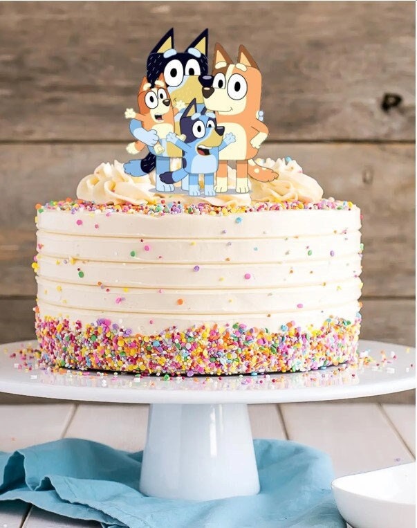 Bluey Family Stand up Edible Cake Topper Wafer Paper - Etsy Australia
