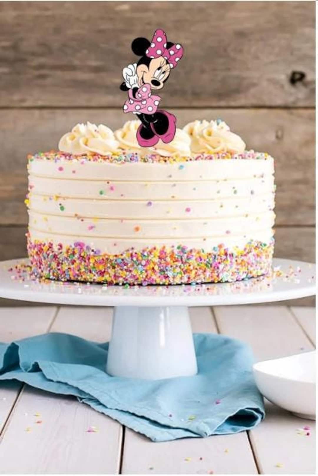 Minnie Mouse Stand up Edible Cake Topper - Wafer Paper - 11x6cm - Etsy ...