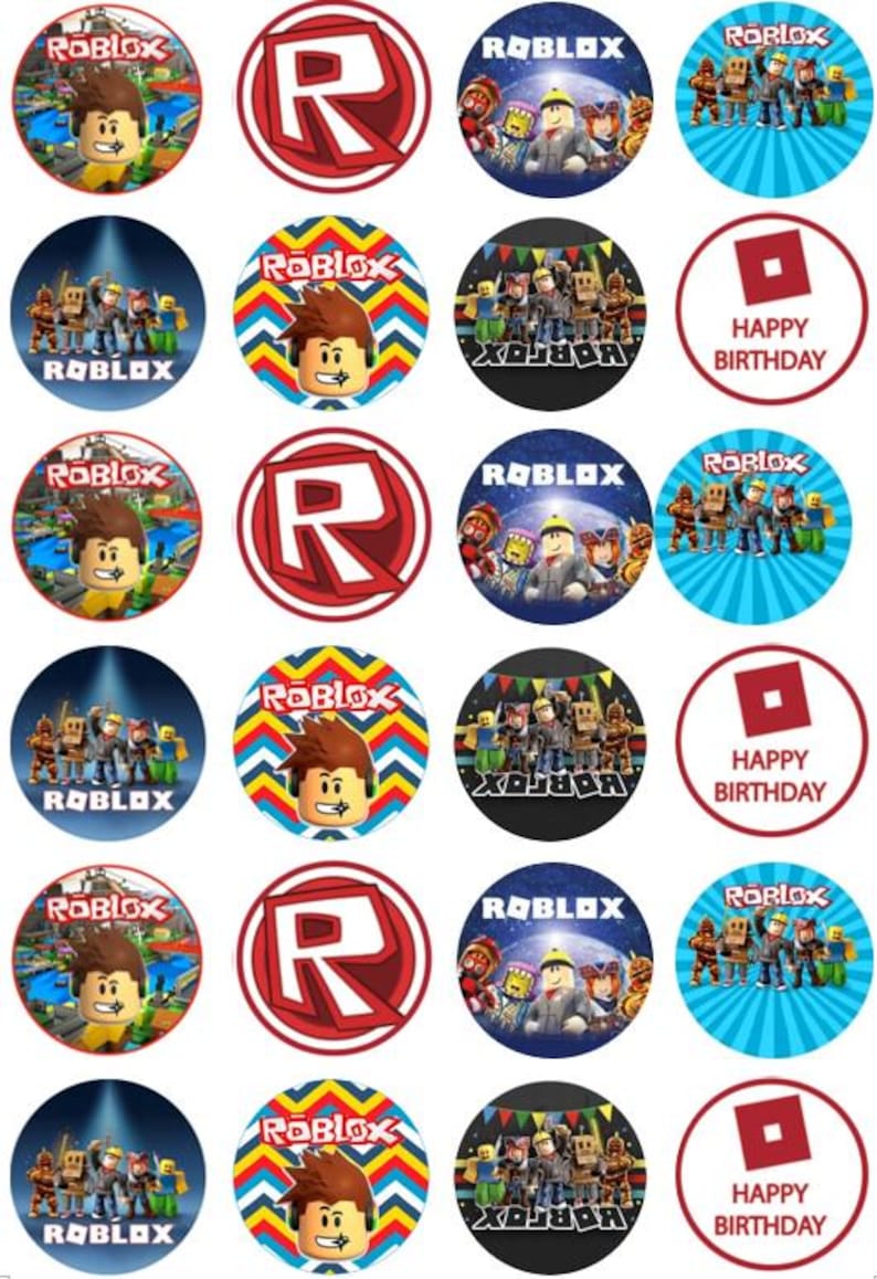24pcs Roblox Edible Icing Sheet Cupcake Topper - 4.5x4.5cm Uncut - Etsy ...