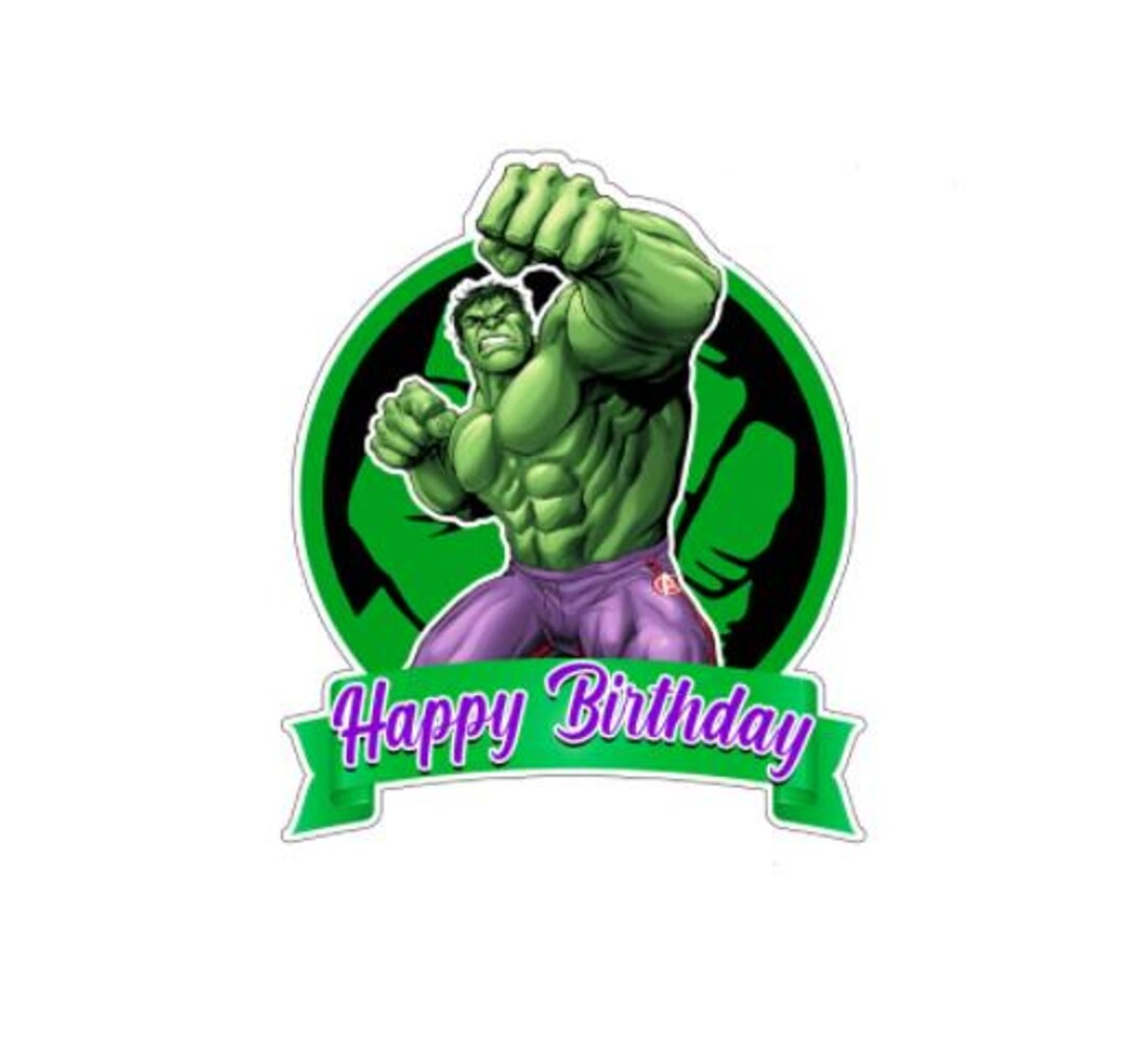 Hulk Edible Icing Sheet Cake Topper - 12x9.5cm - Etsy