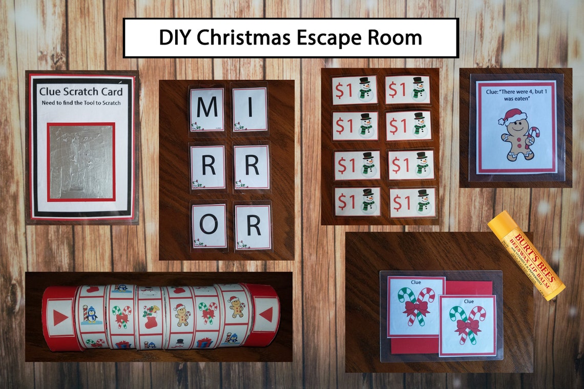 Christmas Escape Room, DIY Escape Room Kit, Kids Party Escape Room ...