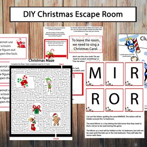 Christmas Escape Room, DIY Escape Room Kit, Kids Party Escape Room ...