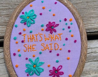 The Office Jim & Pam Hand Embroidery - Etsy