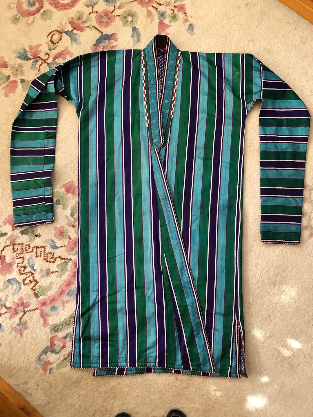 Vintage Turkoman Chapman Silk Coat, Cotton Lining, Excellent Condition ...