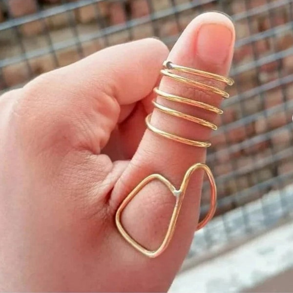 Gold Finger Splint Ring - Etsy