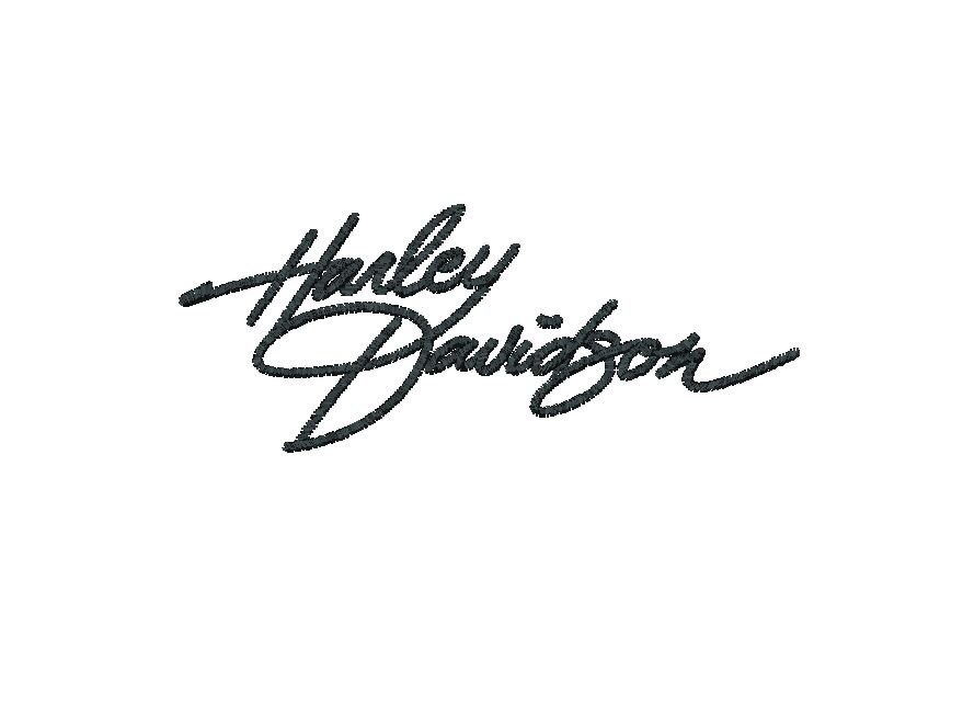 Harley Davidson Script Tattoo