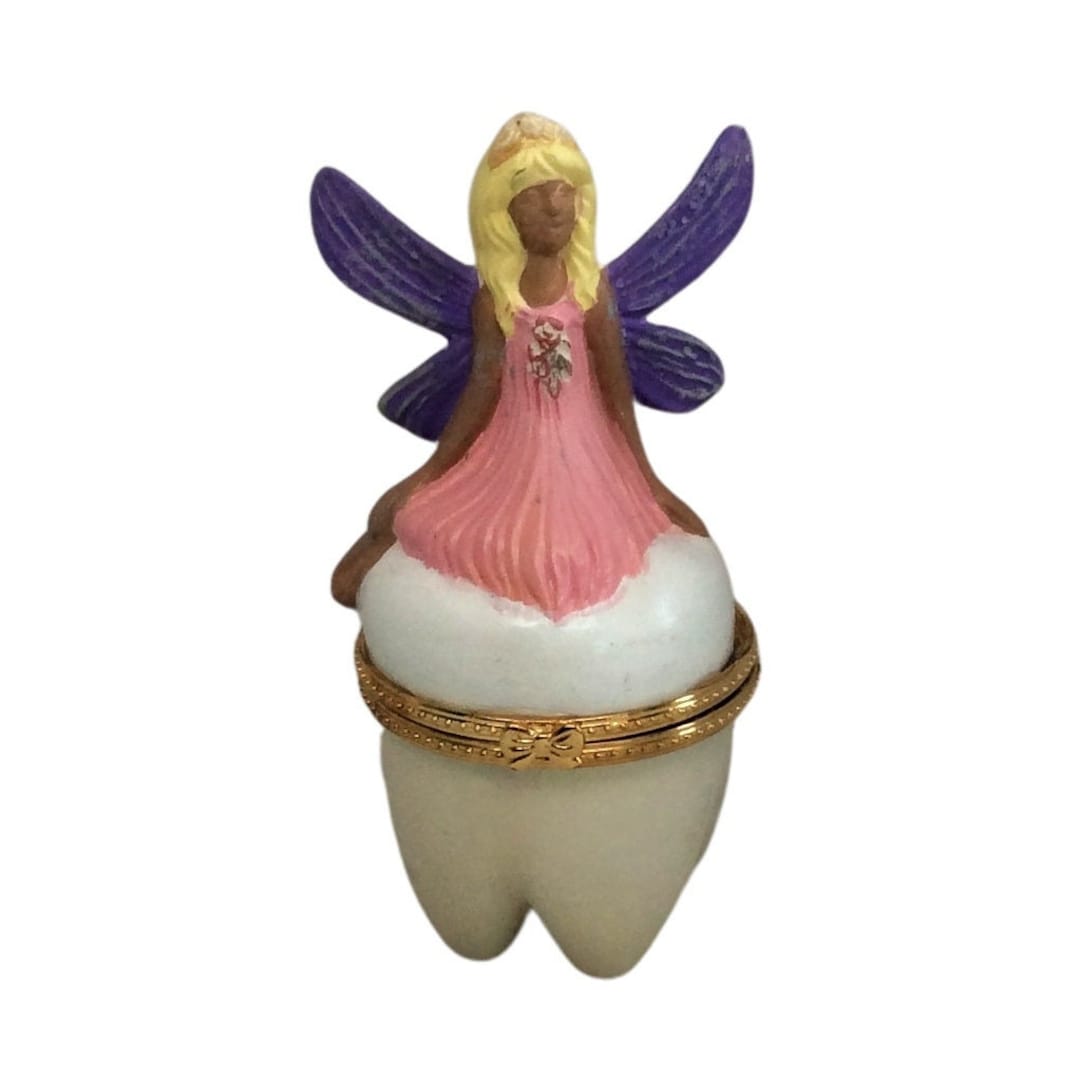 Tooth Fairy Tooth Holder Trinket Box Pink Fairy Pixy Tooth Holder ...