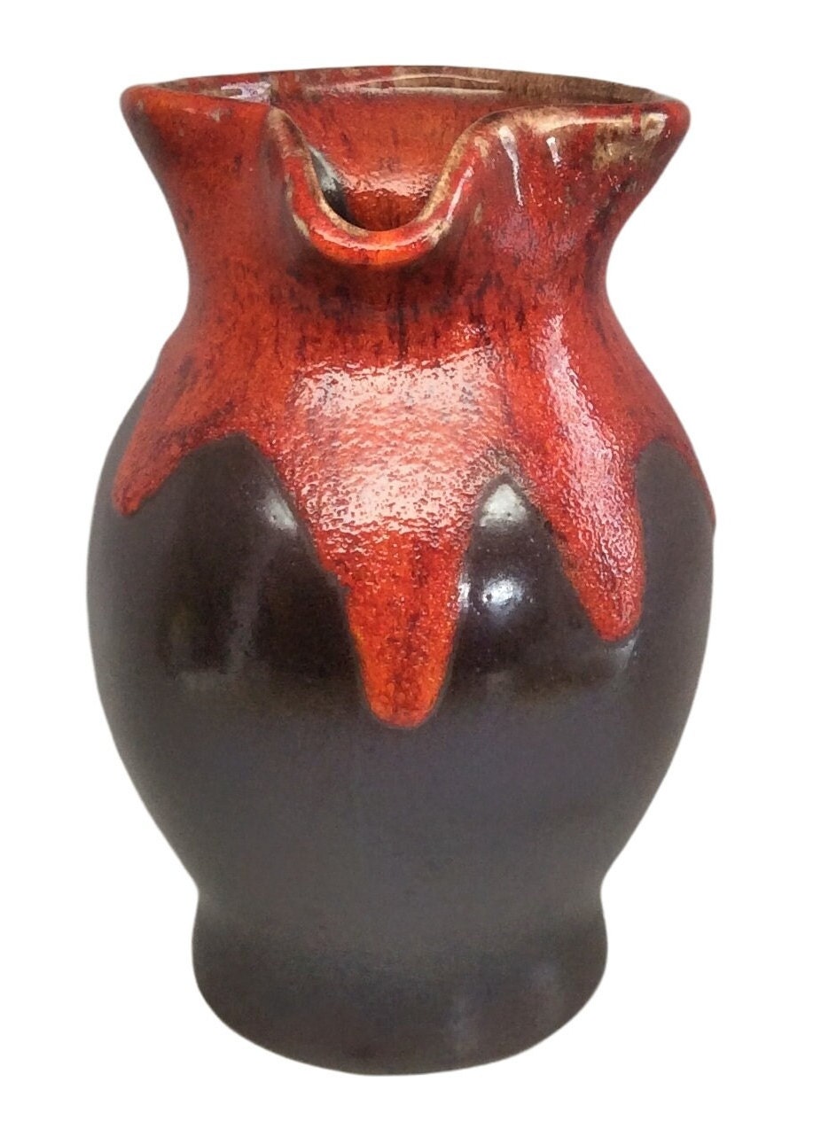 Lava Drip Volcano Canadian Pottery Pitcher Vase - Etsy