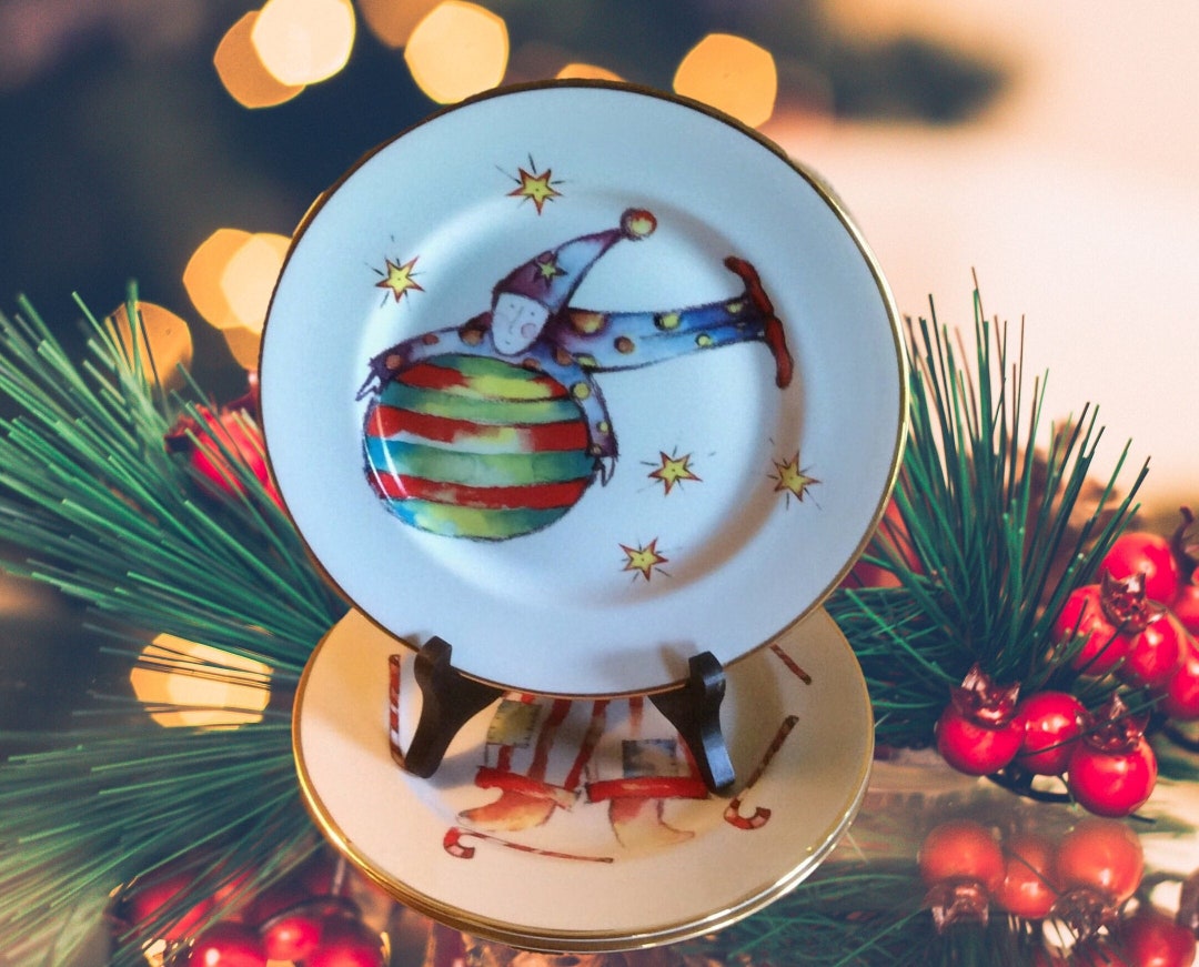 Rosanna Italy Holiday Clown Dessert Plates: Italian Joker Decor, Set of ...