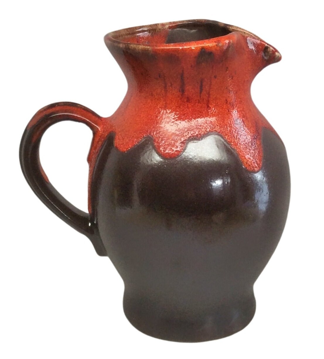 Lava Drip Volcano Canadian Pottery Pitcher Vase - Etsy