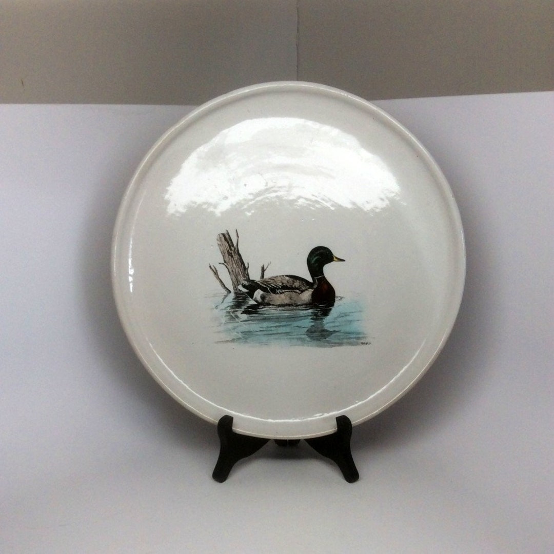 Hand Painted Mallard Duck Plate Signed 10 1/2 Duck - Etsy