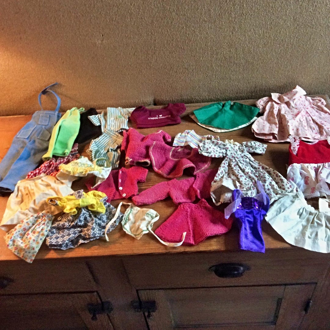 Antique Doll Clothes Lot, Barbie and Baby Doll Clothing, Assorted Doll ...