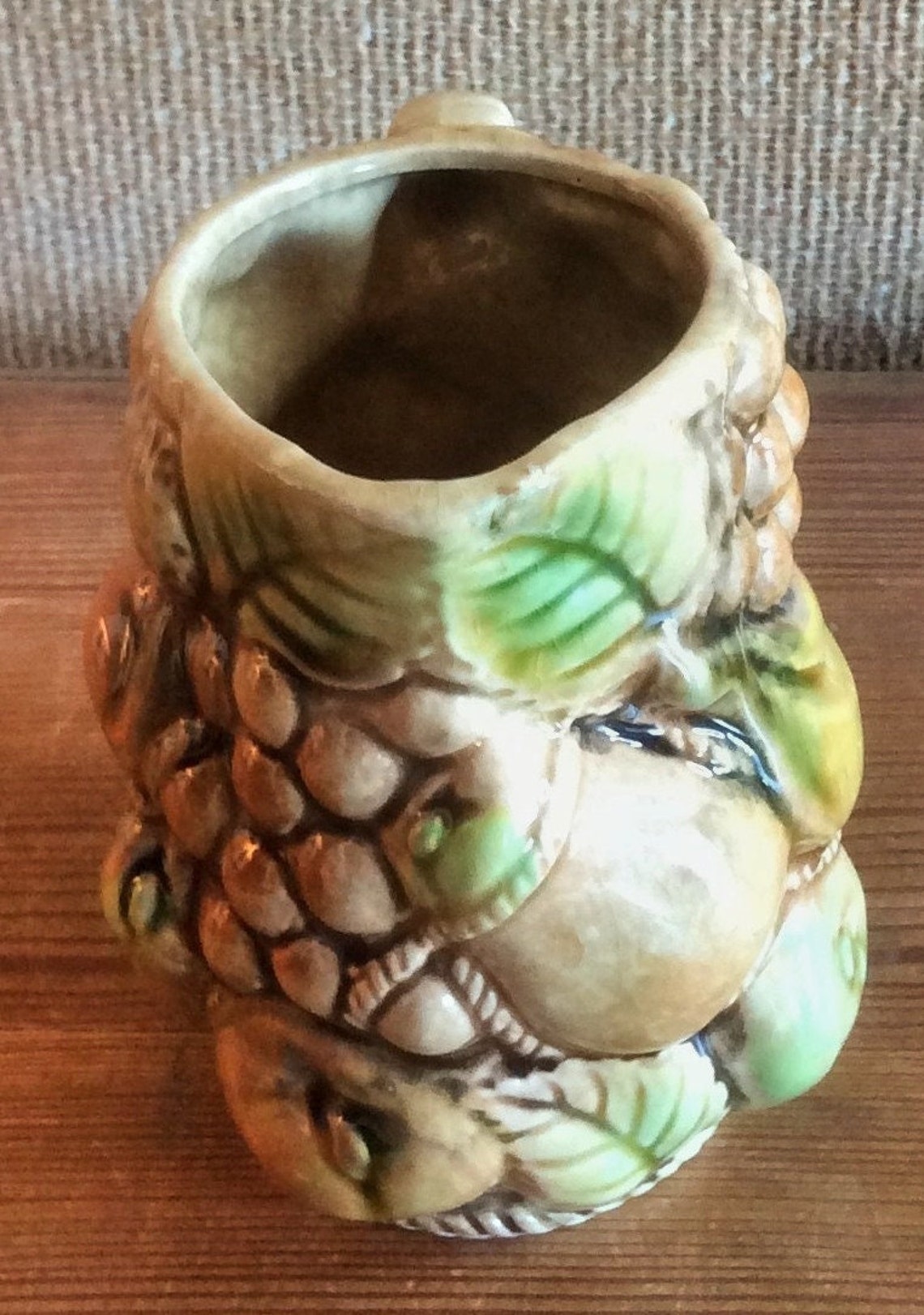 Vintage Ceramic Tilso Japan Majolica Creamer Pitcher, Fruit Motif ...