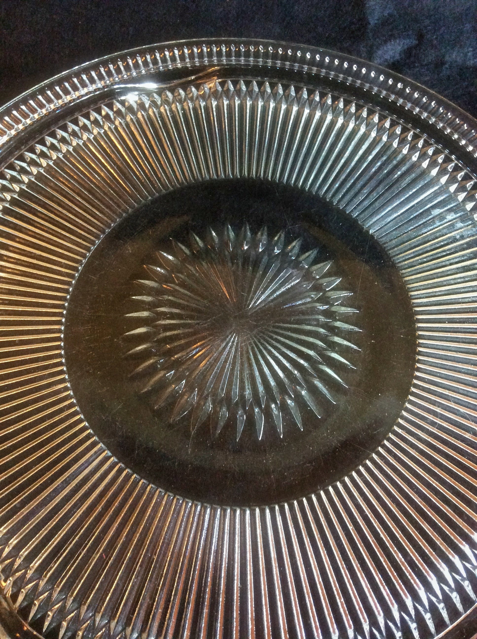 Glass Round Cake Serving Footed Platter, Vintage Cake Stand, Elegant ...