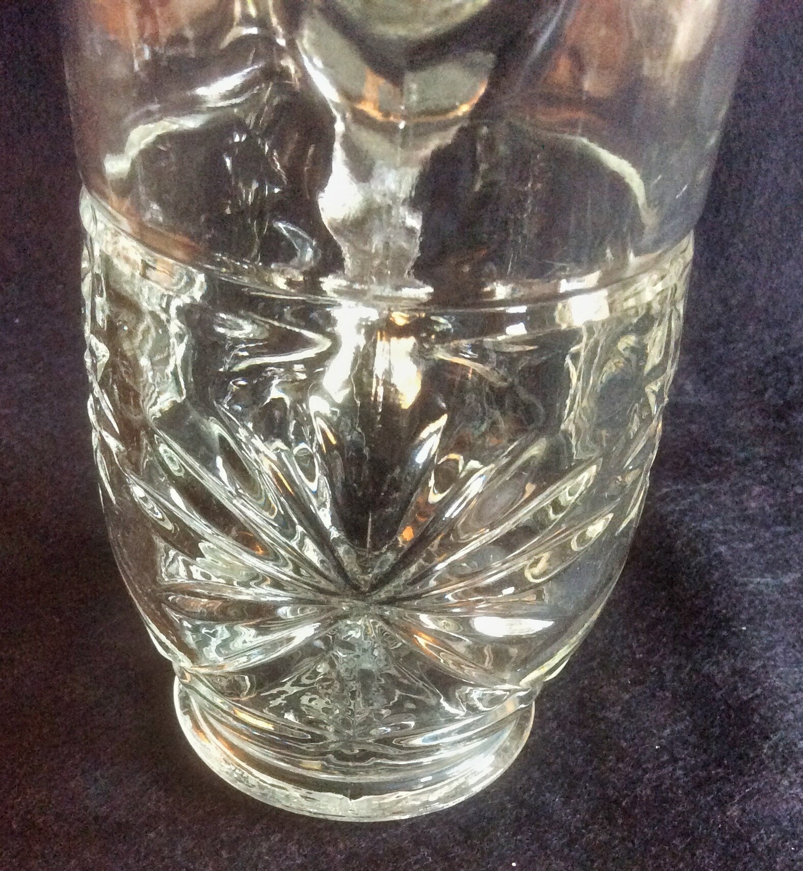 Retro Anchor Hocking Star of David Pitcher, Small Clear Glass Pitcher ...