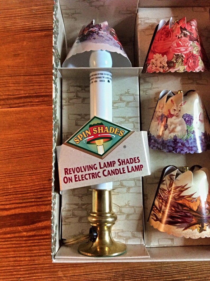 Vintage Spin Shades Revolving Lamp Set – Electric Candle Lamp With 4 ...