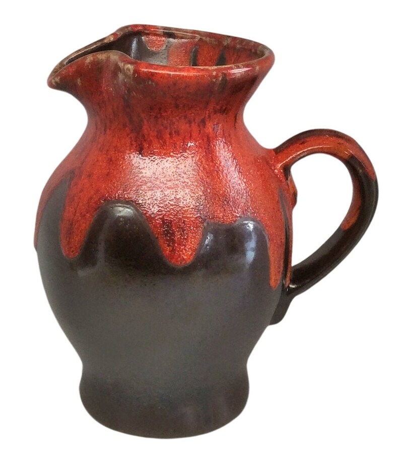 Lava Drip Volcano Canadian Pottery Pitcher Vase - Etsy