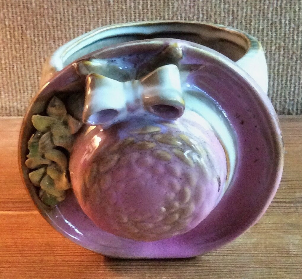 Ceramic Bonnet Hat Planter Pot Pink With Bow, Unique Gift Idea ...