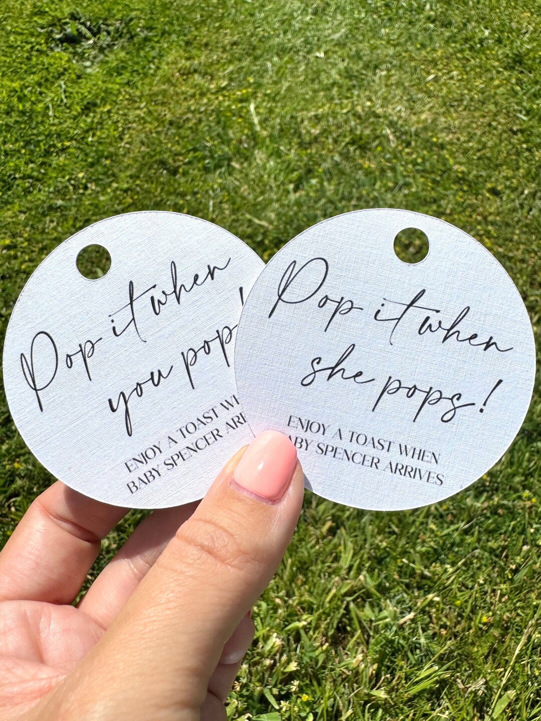 Pop It When She Pops Tags, Baby Shower Tags, Pop It When She Pops Gift ...