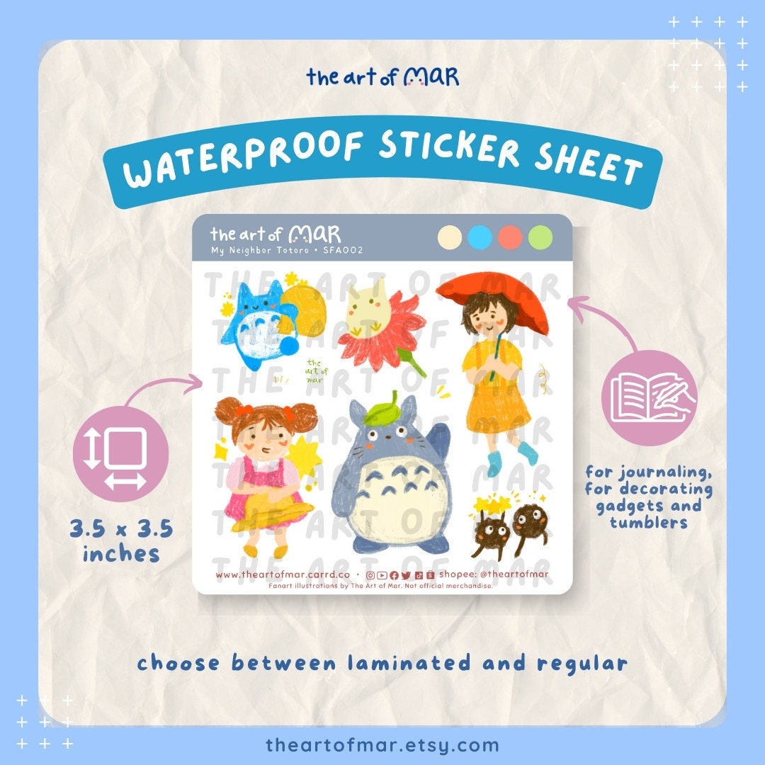 My Neighbor Totoro Sticker Sheet Studio Ghibli Fanart Tonari No Totoro ...