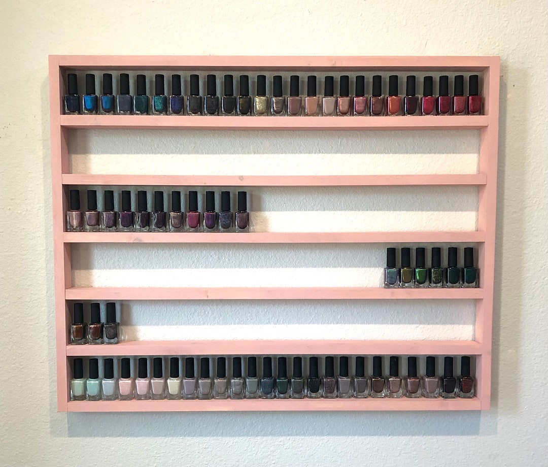Modern Nail Polish Rack 6-row Storage Capacity for 150 Polishes Space ...
