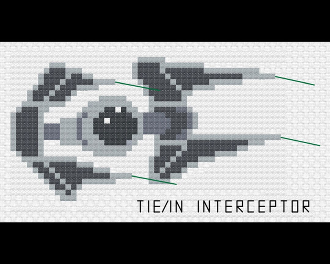 Star Wars TIE Interceptor Cross Stitch Pattern - Etsy