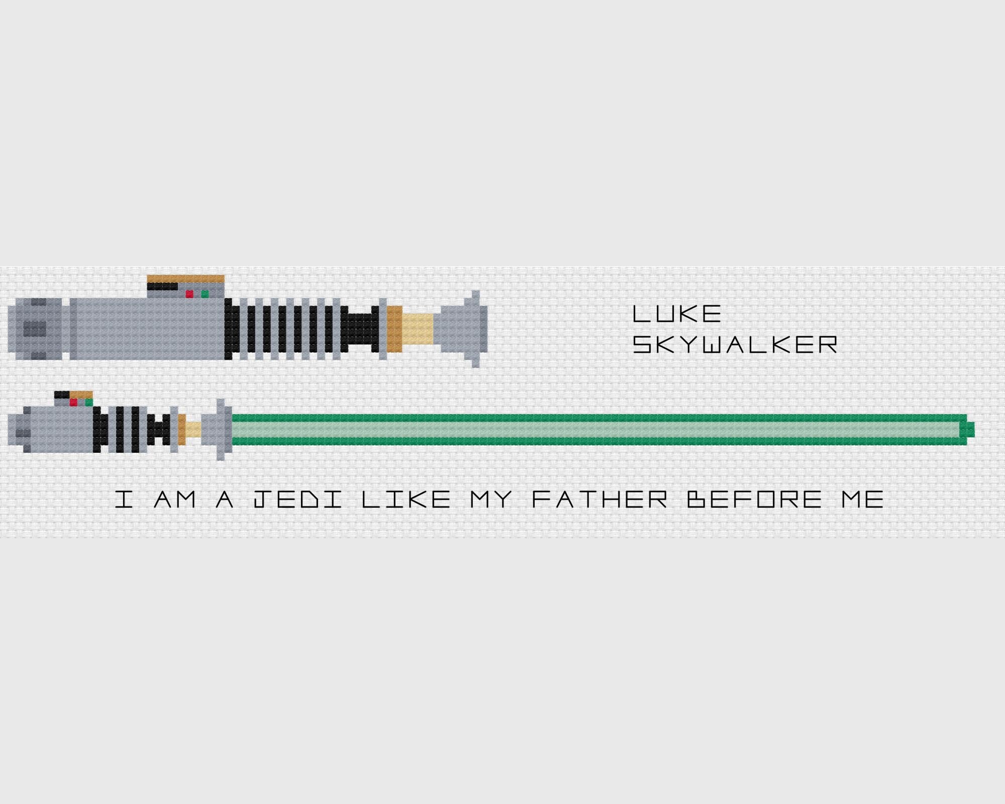 Star Wars Luke Skywalker's Lightsaber Pattern - Etsy