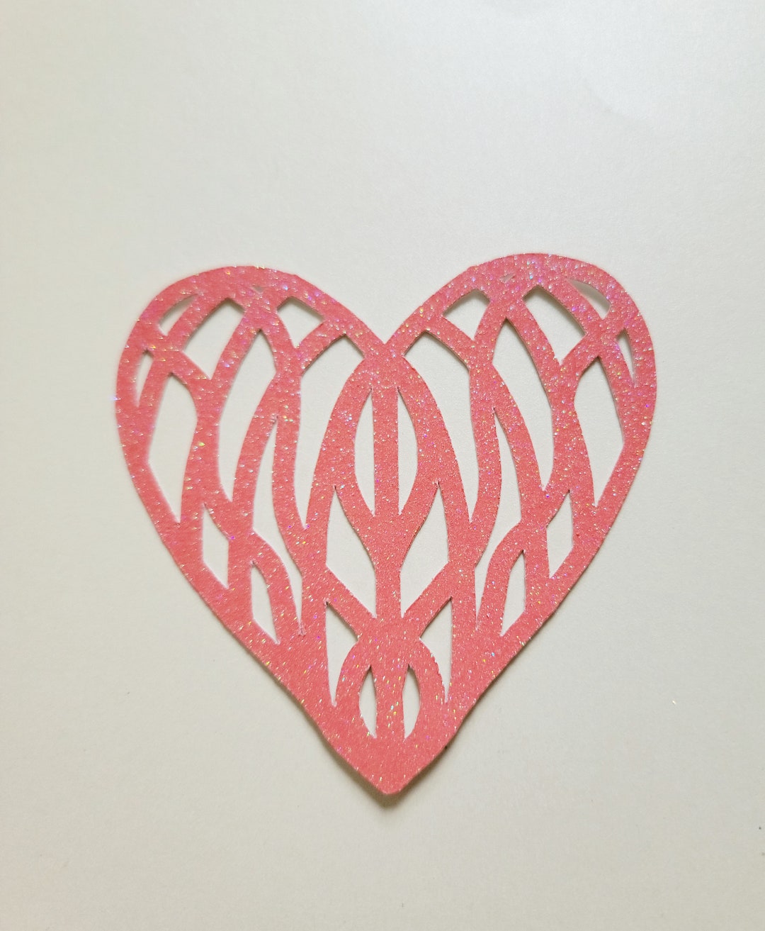 Glitter Red Heart Cut Paper Shape DIY Cardmaking Scrapbooking - Etsy