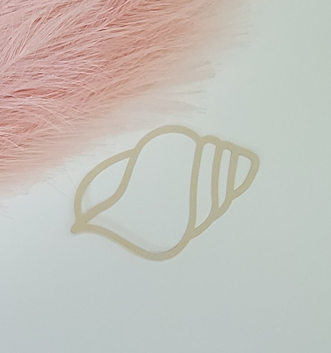 Beige Textured Seashell Cut Paper Shape DIY Cardmaking Scrapbooking ...