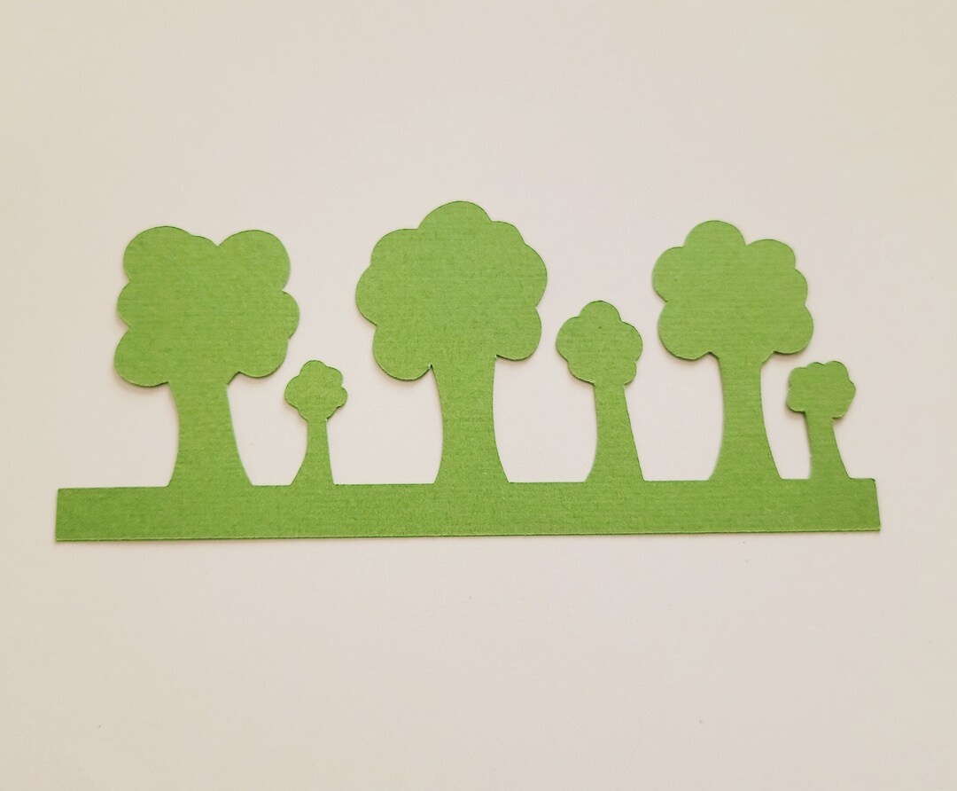 Green Trees Card Topper Paper Shape DIY Cardmaking Scrapbooking ...