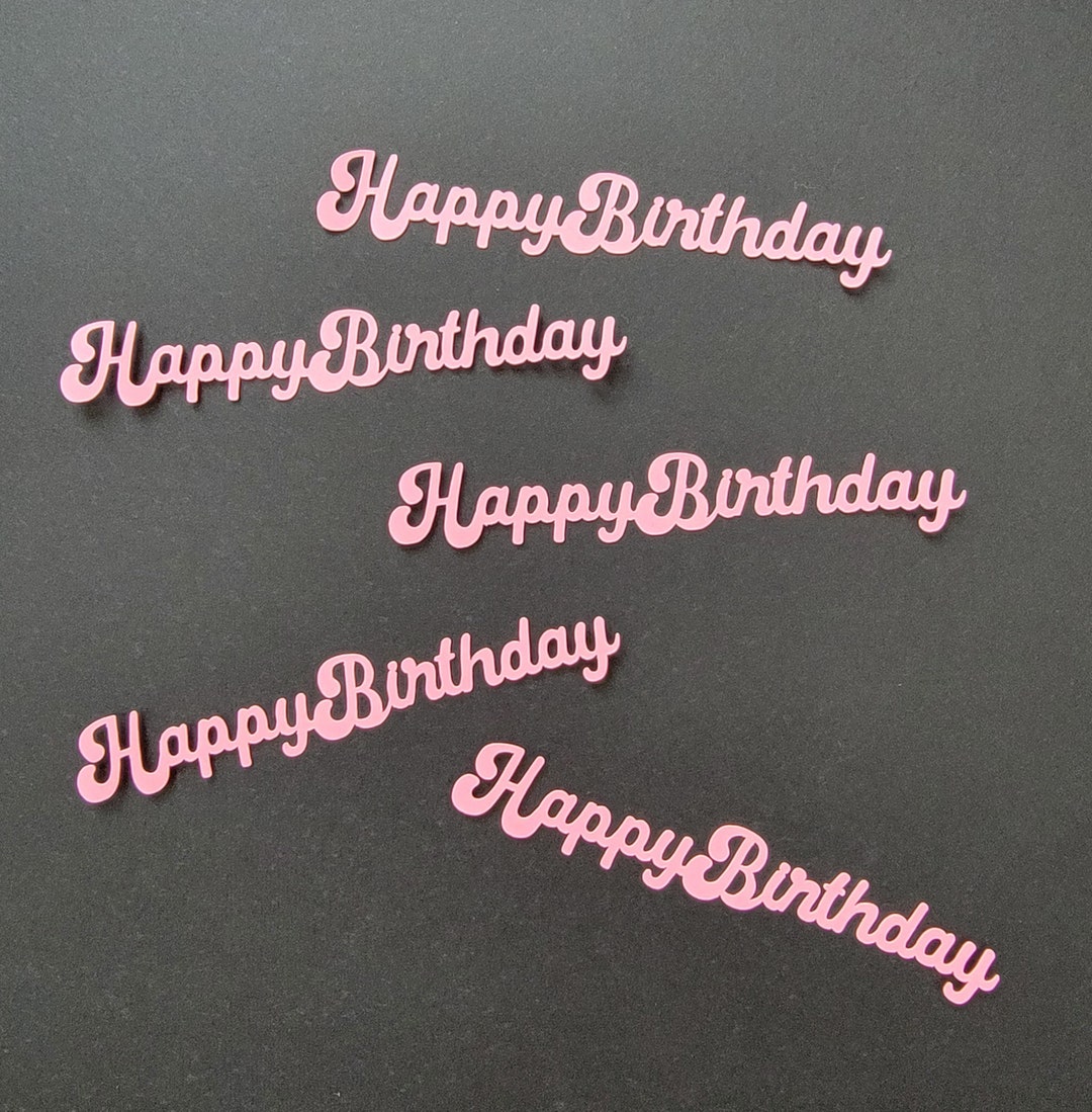 Happy Birthday Shape Paper Shape DIY Cardmaking Scrapbooking Junk ...