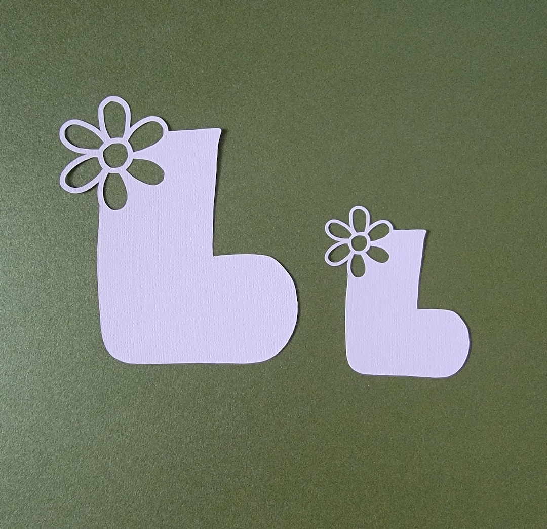 White Textured Letter L Cut Paper Shape DIY Cardmaking Scrapbooking ...